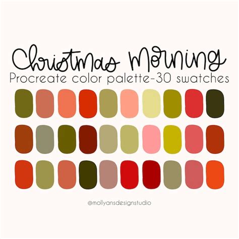 Christmas Color Palette Vintage Etsy