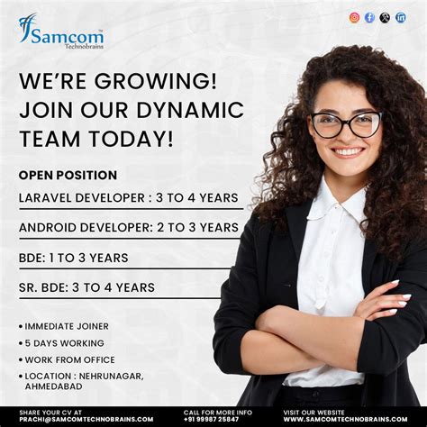Samcom Technobrains Pvt Ltd On Linkedin Multipleposition Laraveldeveloper Androiddeveloper