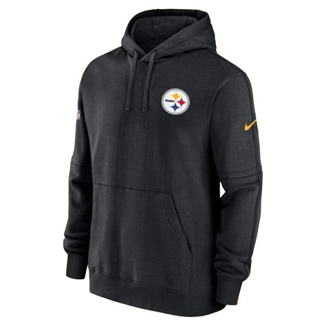 Pittsburgh Steelers Nike Sideline Club Fleece Pullover Hoodie Black