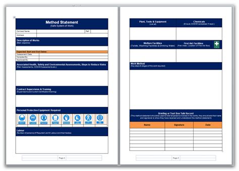 Free Method Statement Template Word Document Kimoni Editable Free