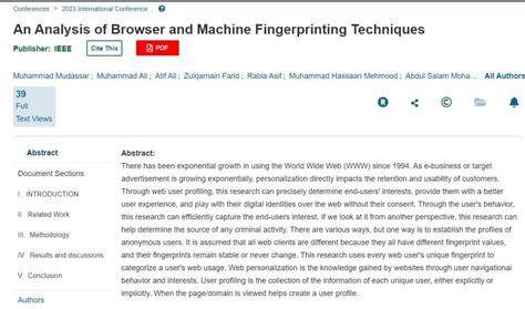 An Analysis Of Browser And Machine Fingerprinting Techniques