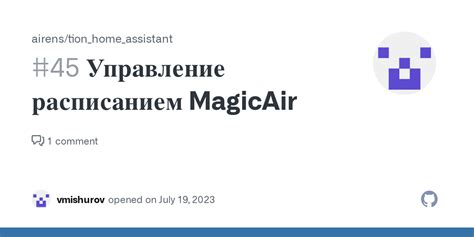Управление расписанием Magicair · Issue 45 · Airenstionhome
