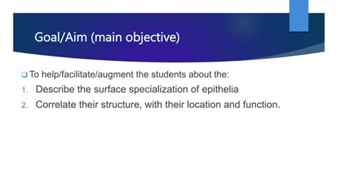 Epithelial Cell Surface Specialization By Dr Rabia I Gandaporepptx