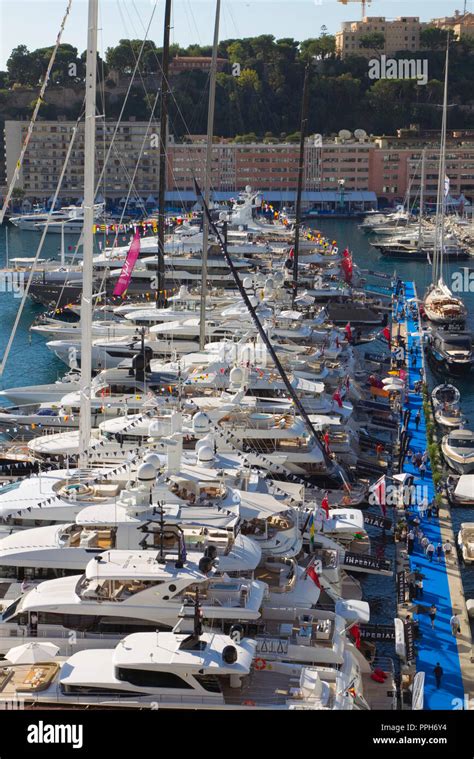 Monte Carlo Monaco 26 September 2018 Die Monaco Yacht Show Atmosphäre Yachten Yachten