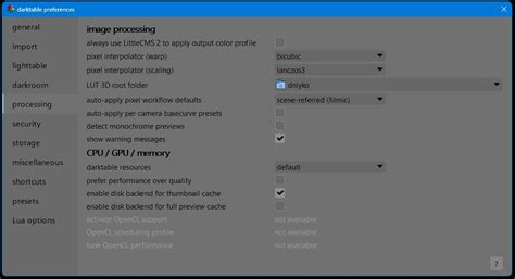 intel arc a750 opengl not supported r darktable