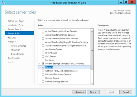Deploying A Non Clustered Hyper V Host Enabling The Hyper V Role