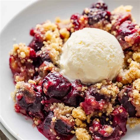 Cherry Crumble Recipe The Stay At Home Chef
