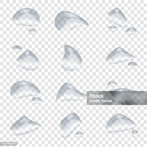 투명도 배경 유리 방울 결로 표면 요소 깨끗한 크리스탈 드롭 스플래시 디자인에 격리 된 물 방울 벡터의 다른 모양 3차원 형태에 대한 스톡 벡터 아트 및 기타 이미지