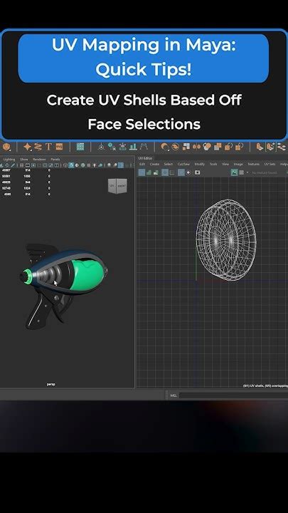 Maya Quick Tip Create Uv Shells From Face Selections 3dmodeling