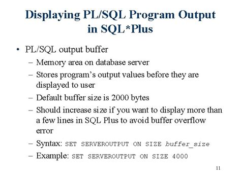 Chapter 4 Introduction To Plsql Lesson A Objectives