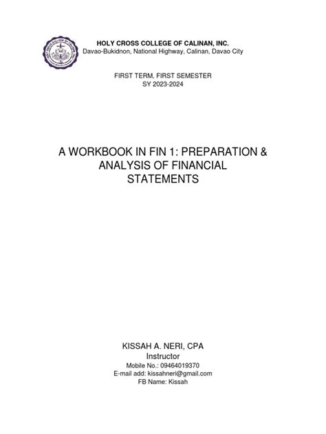 Fin 1 Module Midterm Coverage Download Free Pdf Financial Statement International