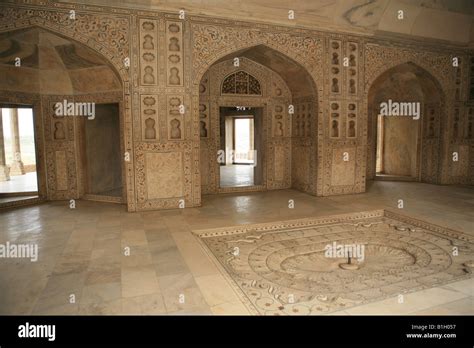 The Palace Interior Inside The Red Fort Agra India Aka Lal Qila Fort