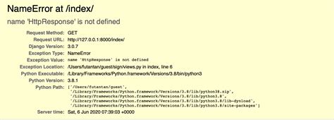 Django name HttpResponse is not defined 正霜霜儿 博客园
