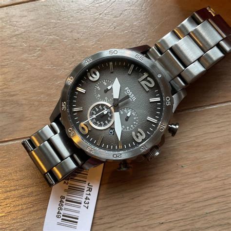 Reloj Fossil Nate Jr1437 Acero Inoxidable De Varón Xoxoperu