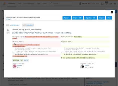 Reject Edit Popup Broken Meta Stack Overflow