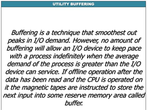 Io Buffering Pptx Operating Systems Computer Software And