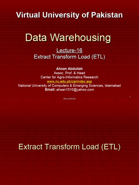 Lecture 16 Download Free Pdf Data Warehouse Information Technology Management