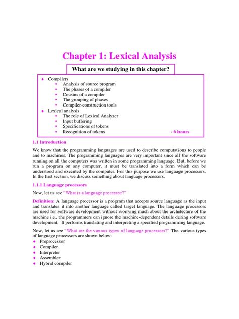 Module 2 Lexical Analyzer Pdf Compiler Assembly Language