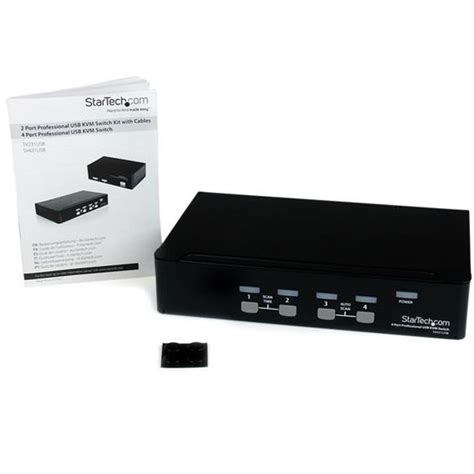 Startech 4 Port Vga Usb Kvm Switch With Hub Sv431usb Mwave
