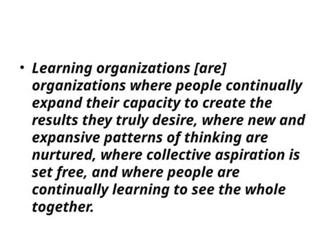 Characteristic Of Learning Organization Pptx