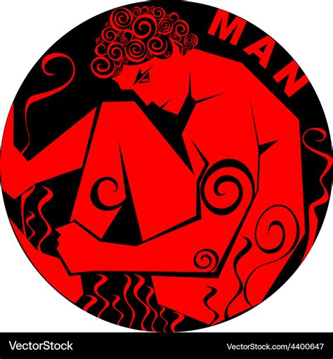Stylized Image Of A Man In A Circle Royalty Free Vector