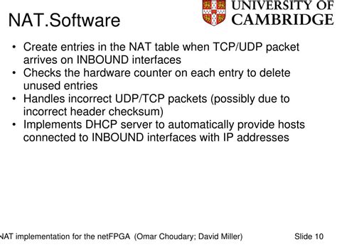 Ppt Nat Implementation For The Netfpga Platform Powerpoint Presentation Id1330895