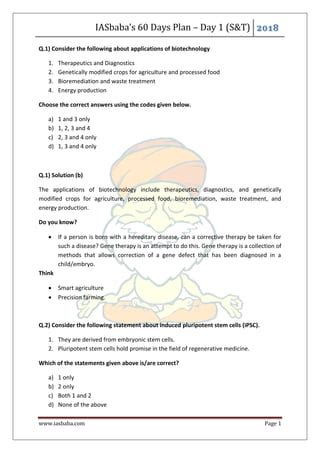 Science And Tech Question For UPSC Prelims PDF Cold And Flu Diseases And Conditions