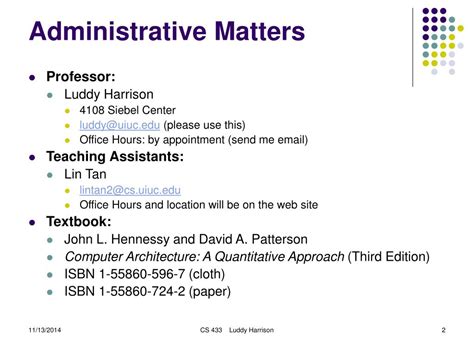 Ppt Cs 433 Computer System Organization Powerpoint Presentation