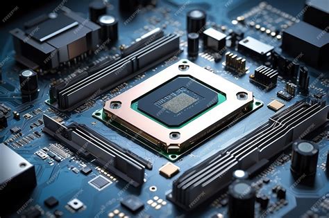 Premium Photo Gpu Graphic Processor Hardware Tech 3d Electronic Circuit Board Chip