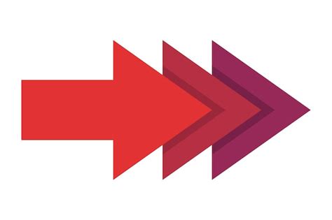 Premium Vector Right Arrows Overlapping Red