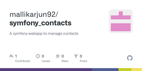 GitHub Mallikarjun92 Symfony Contacts A Symfony Webapp To Manage