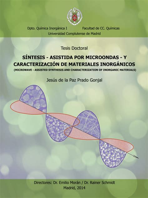 Pdf Microwave Assisted Synthesis And Characterization Of Inorganic Materials