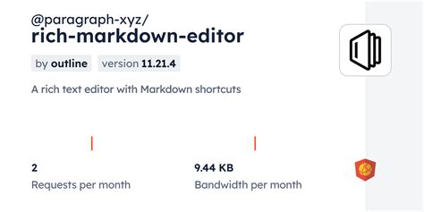 Paragraph Xyzrich Markdown Editor Cdn By Jsdelivr A Cdn For Npm And Github