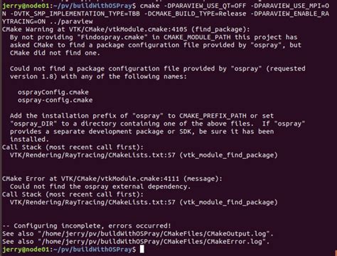 Problem In Building Paraview With Ospray Paraview Support Paraview