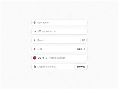 Input Fields Base 02 Ui Kit By Pixsellz On Dribbble