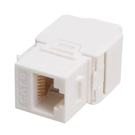 Keystone Insert Rj45 Utp Cat 6 Tooless White Lan Jacks Passive