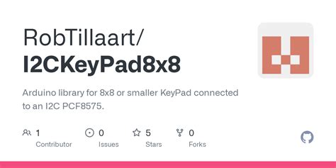 Github Robtillaarti2ckeypad8x8 Arduino Library For 8x8 Or Smaller