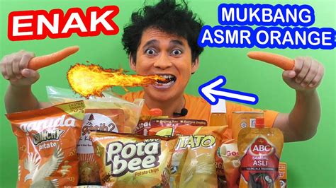 Seru Mukbang Asmr Warna Orange Youtube