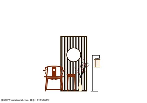 中式家具元素插画素材图片下载 素材编号01650689 素材天下图库