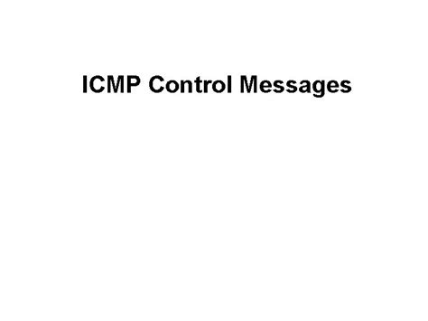 Ch 8 Tcpip Suite Error And Control Messages
