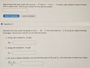 Answered Approximate the area under the curve y x² from x 3 to 5 using a right endpoint