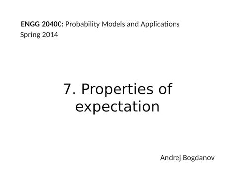 pptx 7 properties of expectation dokumen tips