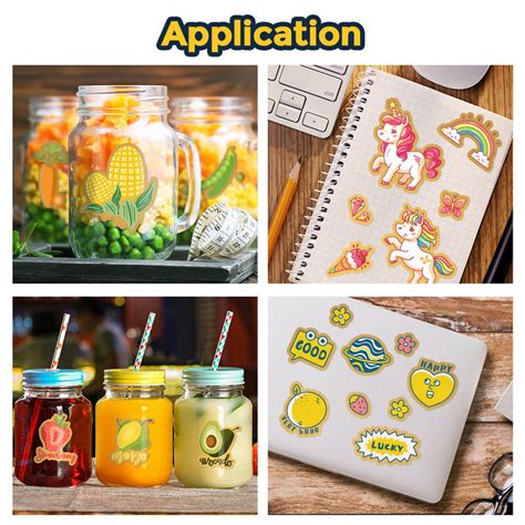 잉크젯 프린터용 골드 인쇄 가능 비닐 스티커 용지 A4 투명 광택 흰색 방수 자체 접착 복사 용지 30 매 종이