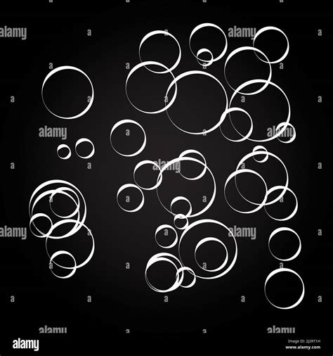 Random Chaotic Overlapping Circles Composition Randomness Concept