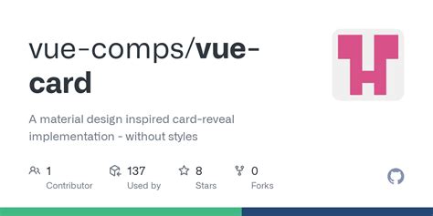 GitHub Vue Comps Vue Card A Material Design Inspired Card Reveal Implementation Without Styles