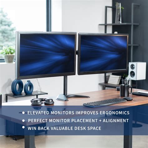 Dual Monitor Desk Stand For Up To 32 Screens Vivo Desk Solutions