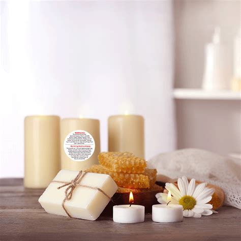 Badu Bg 500 бр ролка Етикет за предупреждение за свещи Стикери за контейнери за буркани за