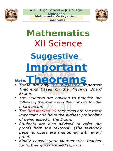 Important Theorems Pdf Trigonometric Functions Integral