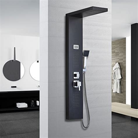 Rovate Stainless Steel Shower Panel Tower System Wall Mount Multi