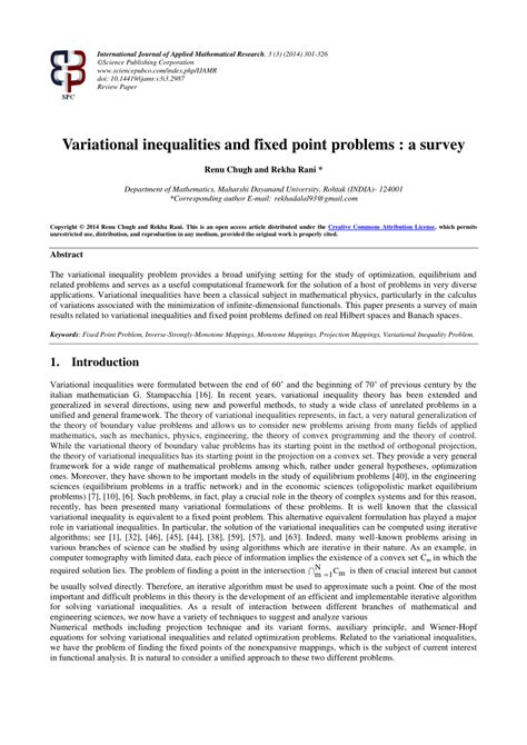 Pdf Variational Inequalities And Fixed Point Problems A Survey